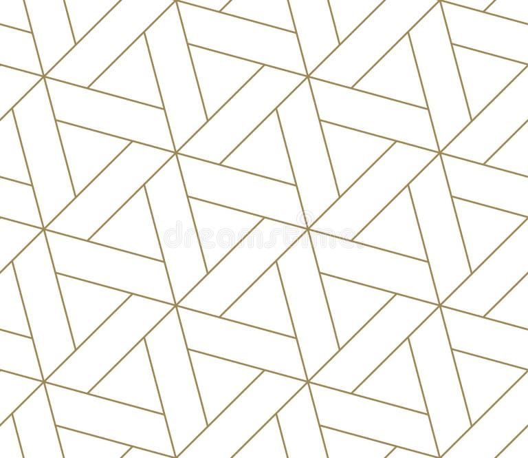 Modern Simple Geometric Vector Seamless Pattern with Gold Line Texture ...