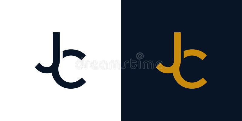 Modern and Simple JC Logo Design Stock Vector - Illustration of ...