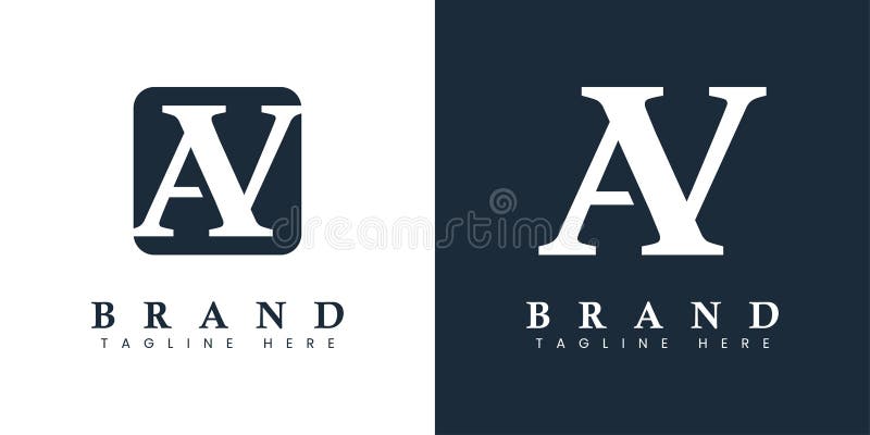 Modern and Simple Letter AV Logo, AV or VA Initials Stock Illustration ...