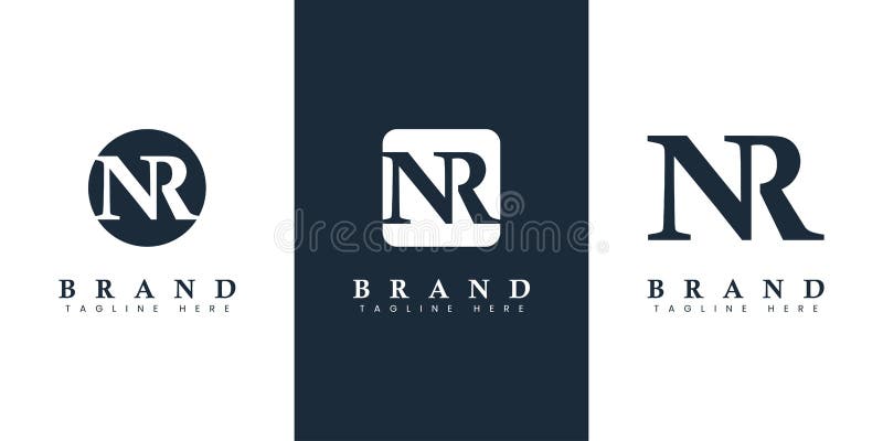 Modern and Simple Letter NR Logo, NR or RN Initials Stock Illustration ...