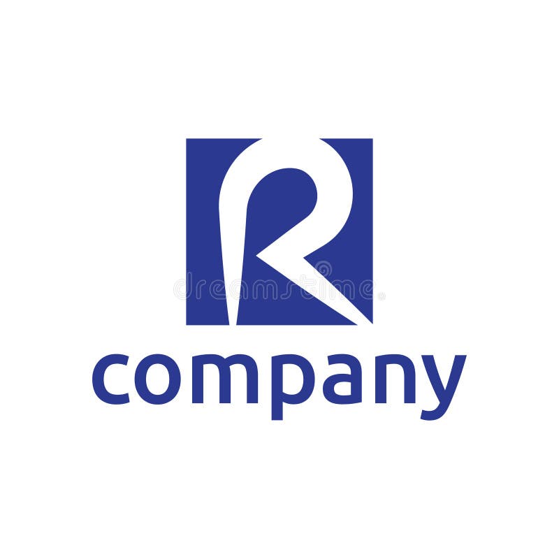 Letter R Square Logo Design Stock Vector - Illustration of emblem ...