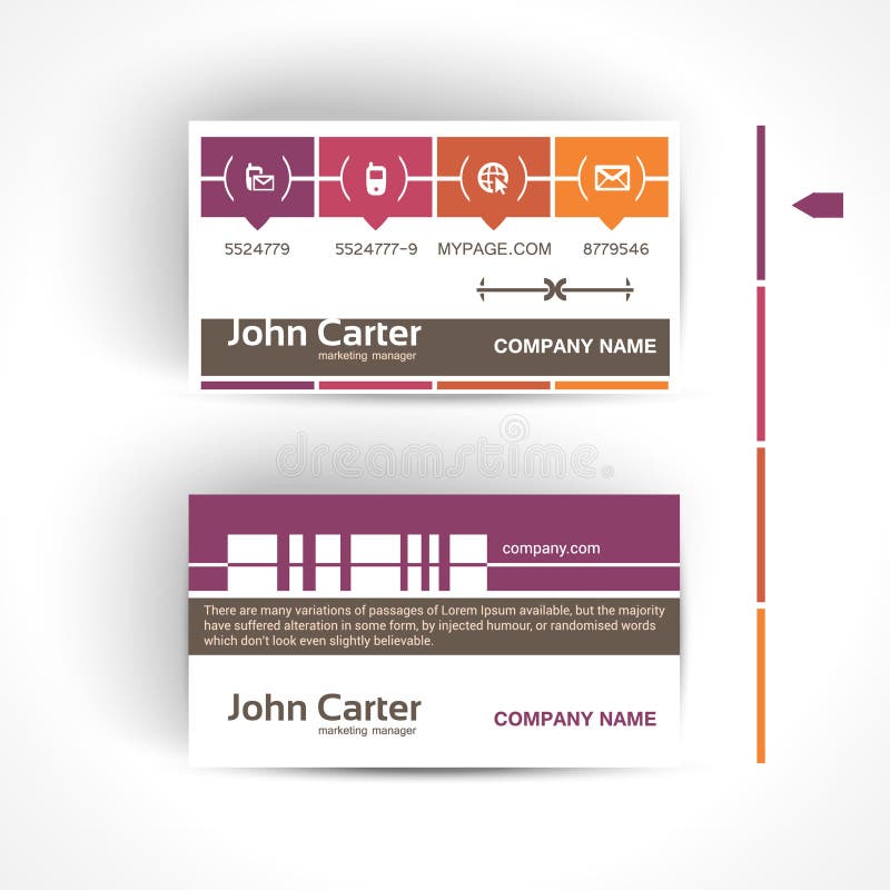 Modern and Simple Light Business Card Template in Minimal Style Stock ...