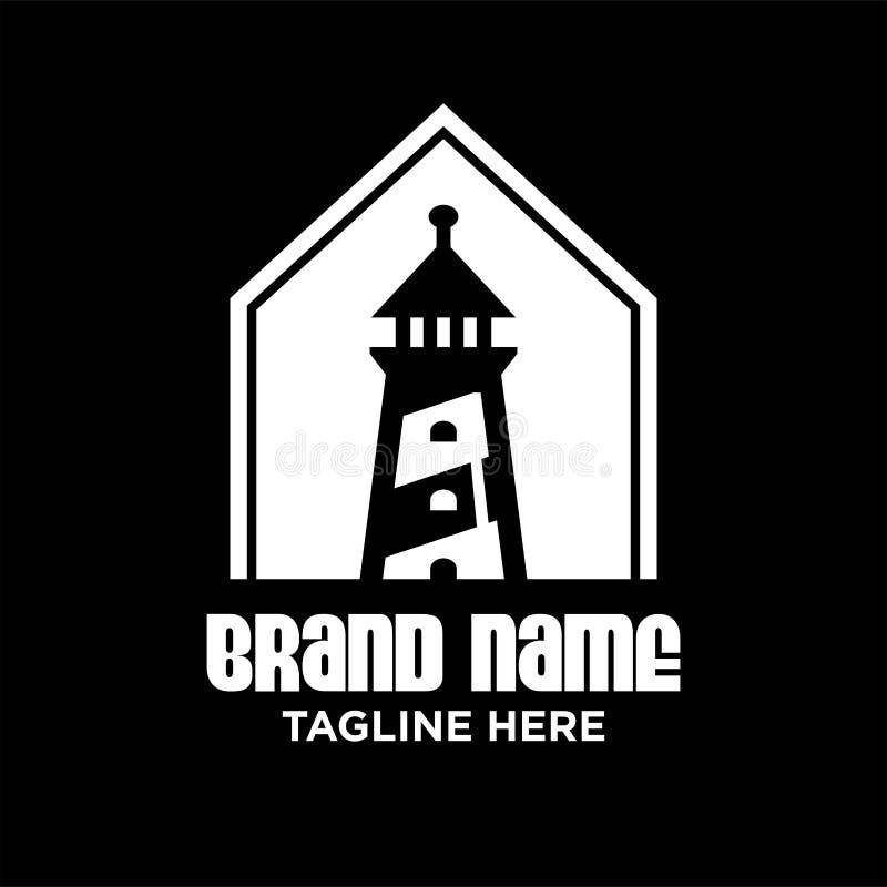 Lighthouse Logo Circle Abstract Design Vector Stock Illustrations – 192 ...