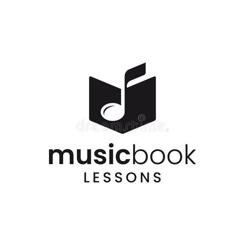 Modern and Simple Logo Combination of Book and Music Note Stock Vector ...