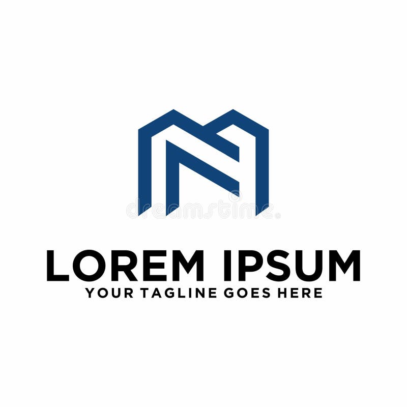 Modern Simple M Letter Logo Stock Illustration - Illustration of ...