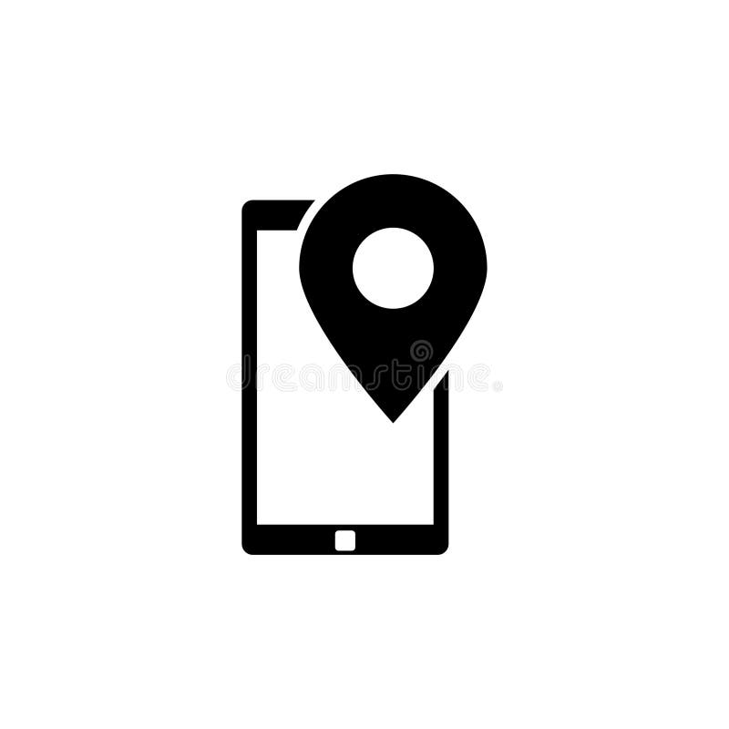 Modern and Simple Mobile GPS Navigation Icon Stock Vector ...