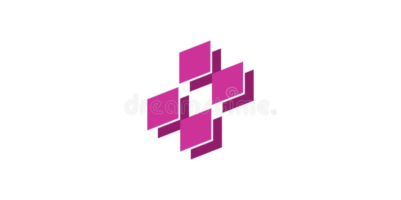 Modern and Simple Plus Logo Design Stock Vector - Illustration of ...