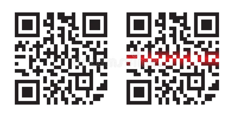 Modern Simple Flat QR Code Sign in Vector Illustration Isolated on ...