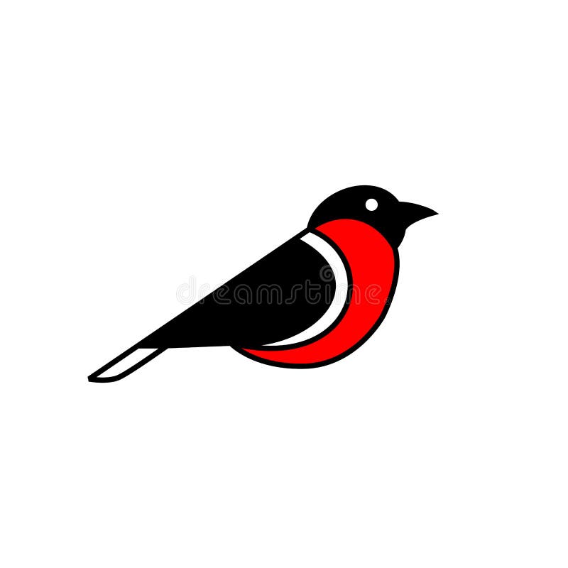 Modern Simple Robin Bird Vector Icon Stock Vector - Illustration of ...