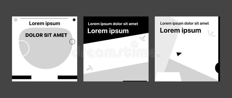 Modern Simple Social Media Post Designs Stock Illustration ...