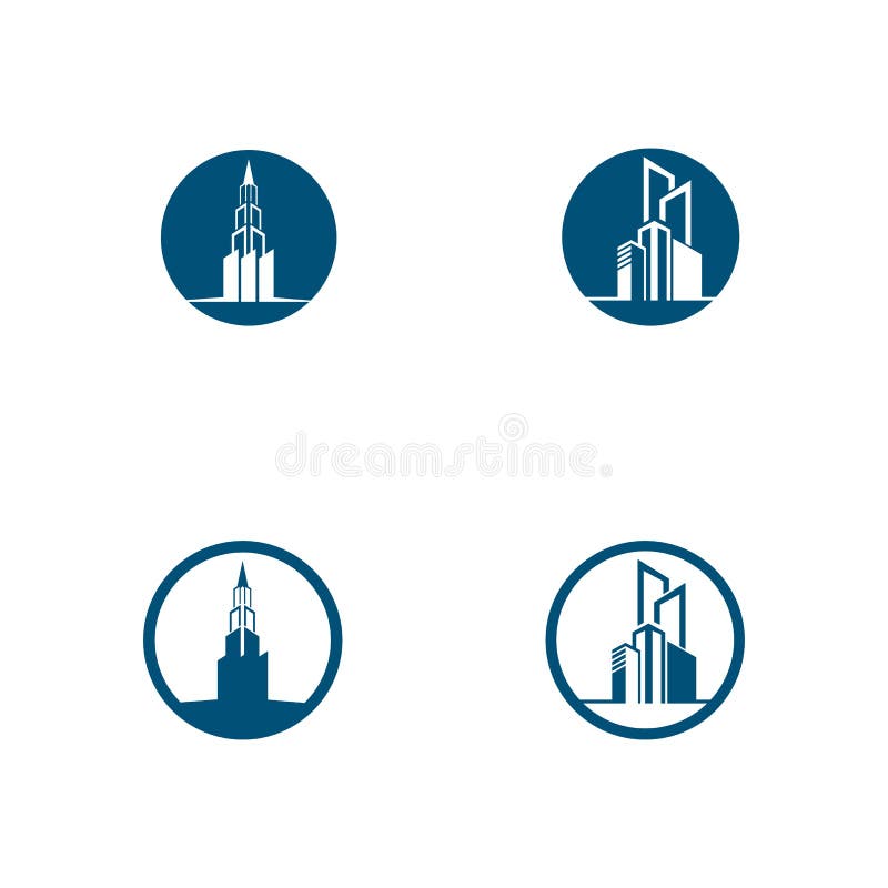 Modern Simple Square Line Art Building Vector Stock Vector ...