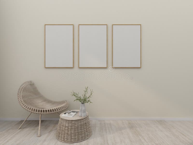 Modern Simple Style Art Wall Frame Prototype. Stock Illustration ...