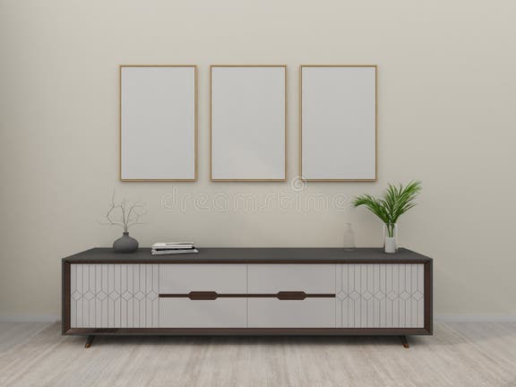 Modern Simple Style Art Wall Frame Prototype. Stock Illustration ...