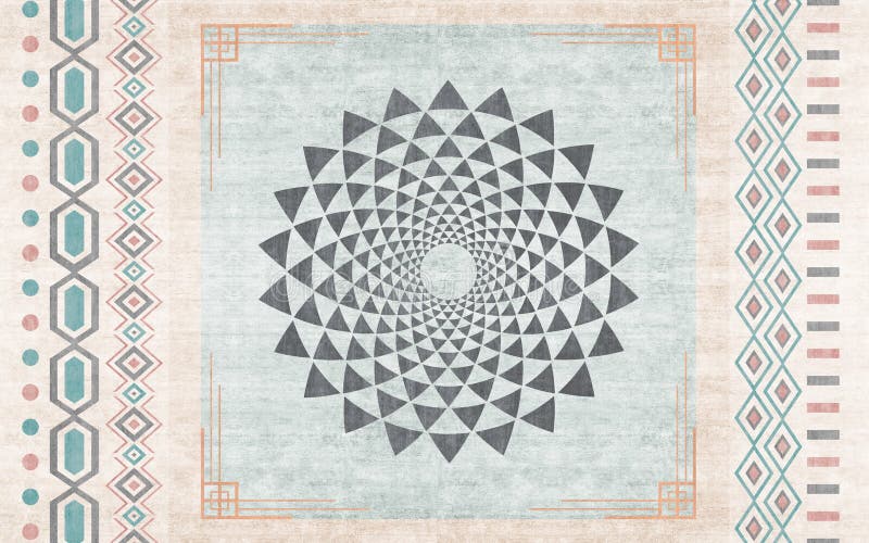 Modern Simple Style Geometric Line Art Carpet Background. Stock ...