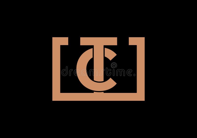 Modern Simple TC Initial Letter Stock Vector - Illustration of graphic ...