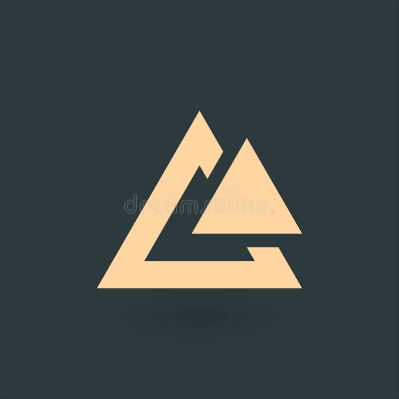 Modern and Simple Two Triangle Logo Template. Business Identity Tech ...