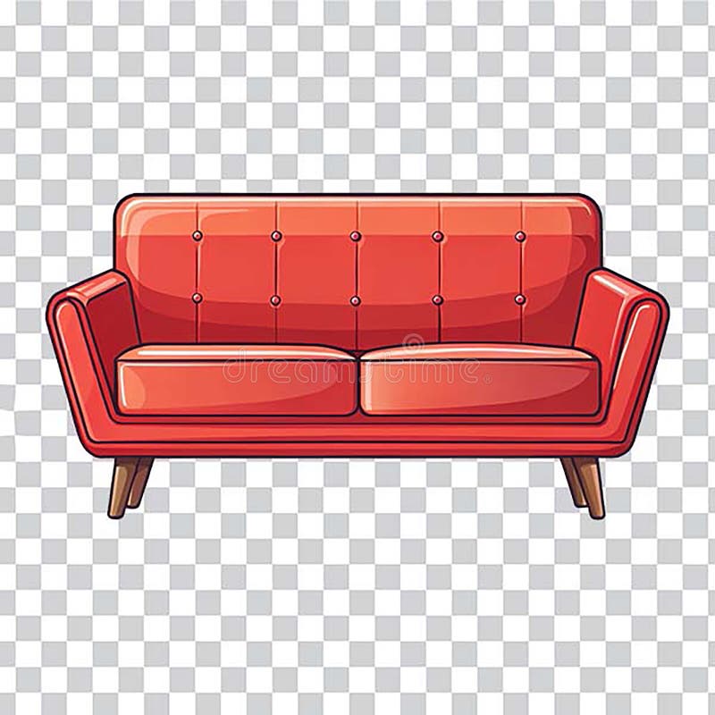 Modern Single Sofa and Couch Icon Stock Illustration - Illustration of ...