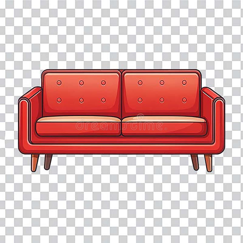 Modern Single Sofa and Couch Icon Stock Illustration - Illustration of ...