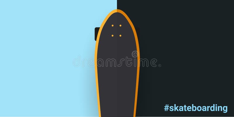Modern Skateboarding Illustration. Colorful Skate Board Banner. Stock ...