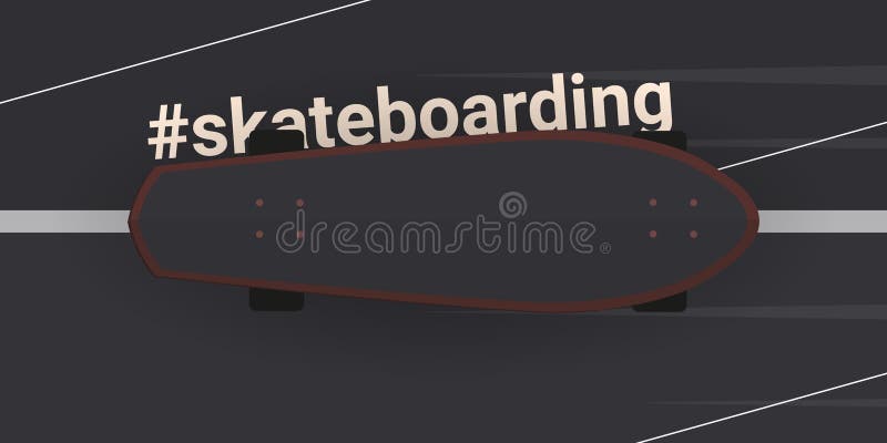 Modern Skateboarding Illustration. Colorful Skate Board Banner. Stock ...