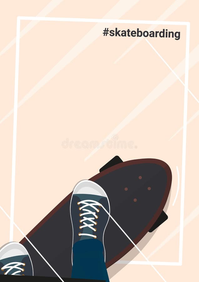 Modern Skateboarding Illustration. Colorful Skate Board Banner. Stock ...