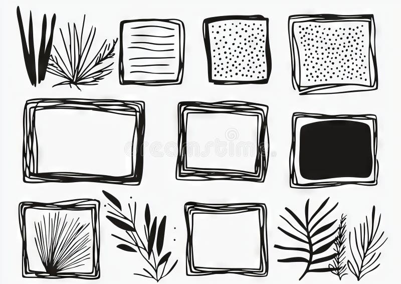 A Modern Sketch Frame that S Hand-drawn. a Simple Doodle of a ...