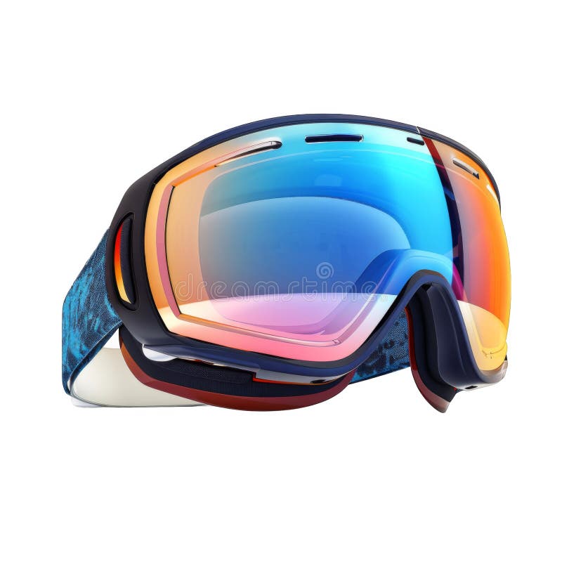 Modern Ski Goggles with Blue and Orange Gradient Lens Stock Image ...