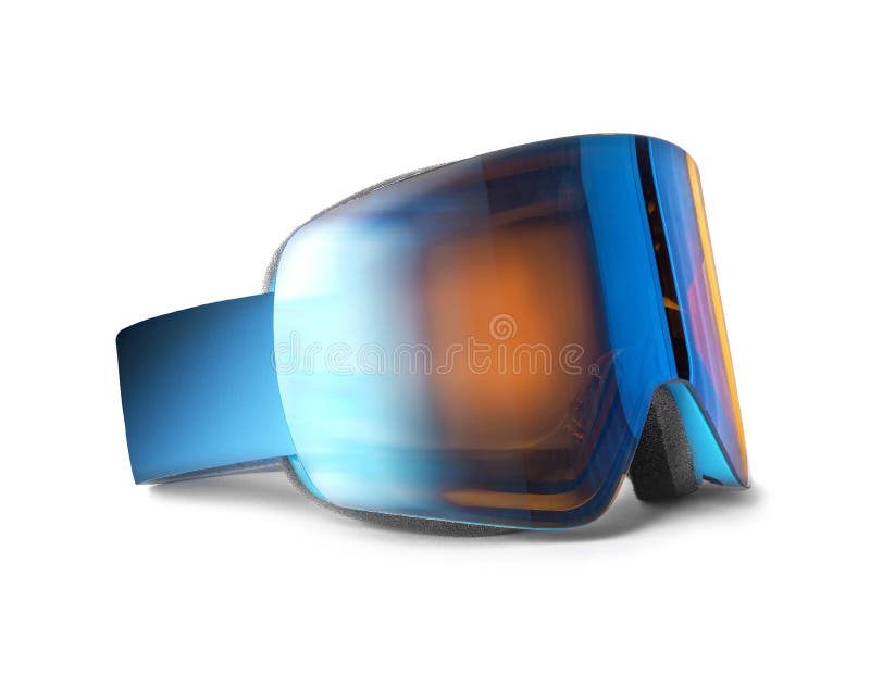 Modern Ski Goggles Closeup Isolated on White Background Stock Photo ...