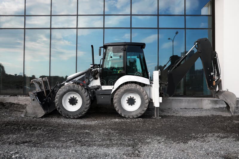 Modern Skid Loader on Construction Site Outdoors Stock Photo - Image of ...