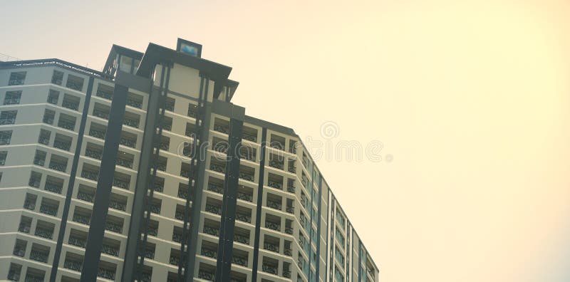 Modern Skyscaper on Blue Sky Background with Copyspace Editorial Stock ...