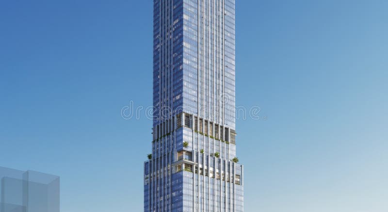 Modern Skyscraper Architecture with Glass Facade in Urban Landscape ...