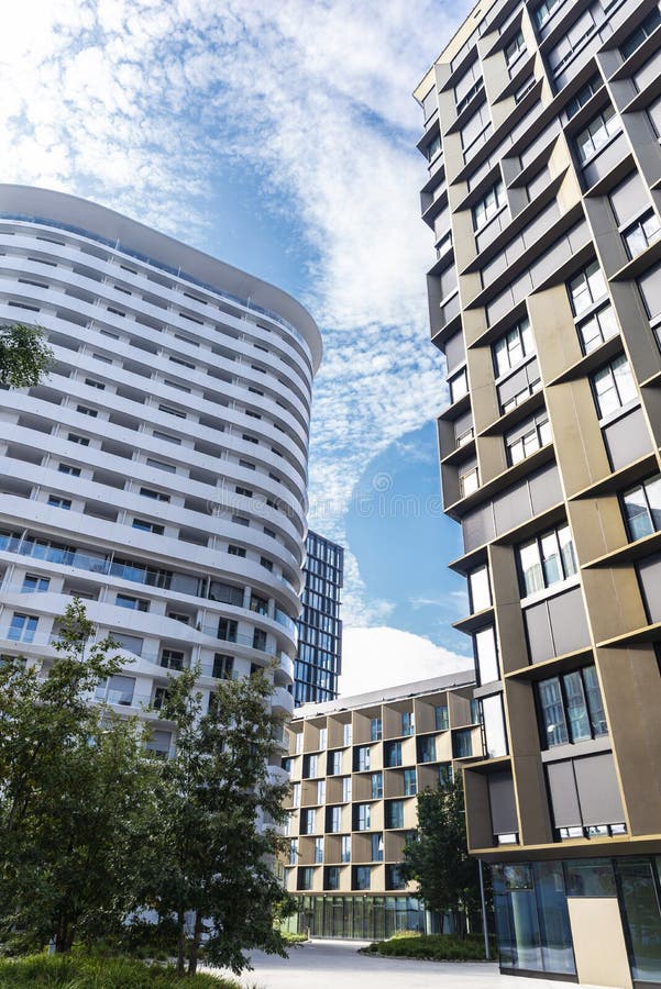 Modern Skyscraper in Belvedere Quartier, Vienna, Austria Stock Photo ...