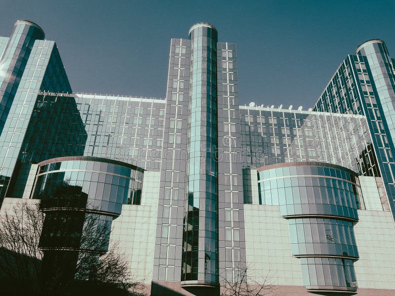 A Modern Skyscraper in Brussels Stock Photo - Image of background ...