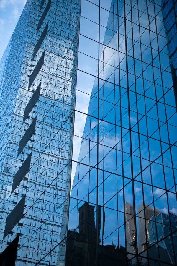 New York Downtown Architecture. Perspective City Skyscraper. Modern ...