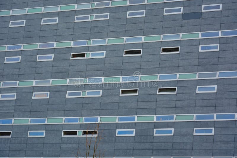 Strange Windows on a Modern Building Stock Image - Image of outdoors ...