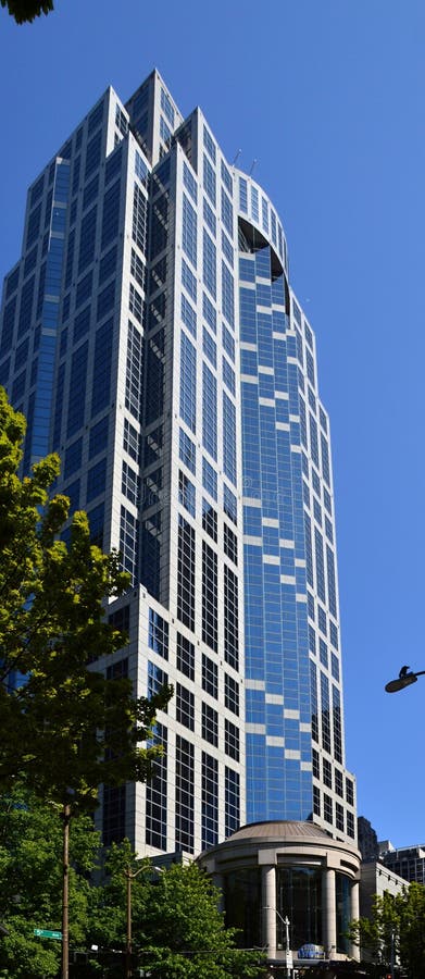 Modern Skyscraper in Downtown Seattle, Washington Stock Image - Image ...