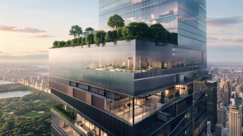 A Modern Skyscraper Featuring a Multitude of Windows on Its Facade, a ...