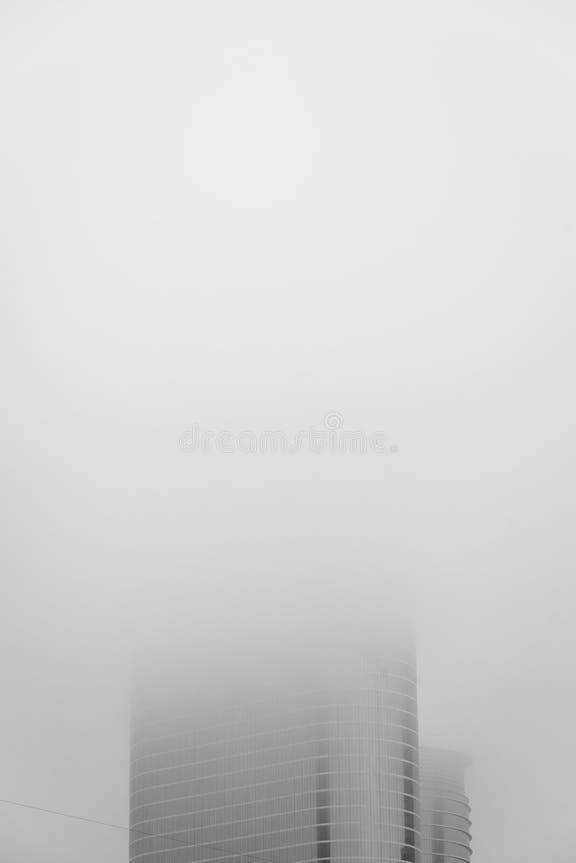 Modern Skyscraper in Fog, in Houston, Texas Stock Photo - Image of ...