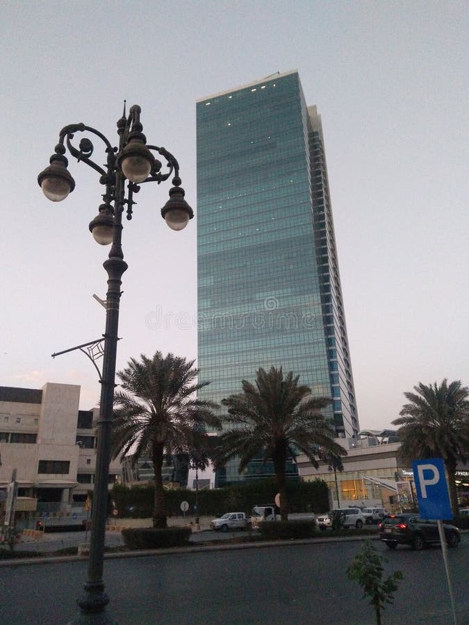 Modern Skyscraper with Glass Facade in Riyadh Center Editorial Photo ...