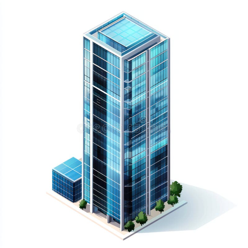 Modern Skyscraper with Glass and Metal Framework, Showcasing Urban ...