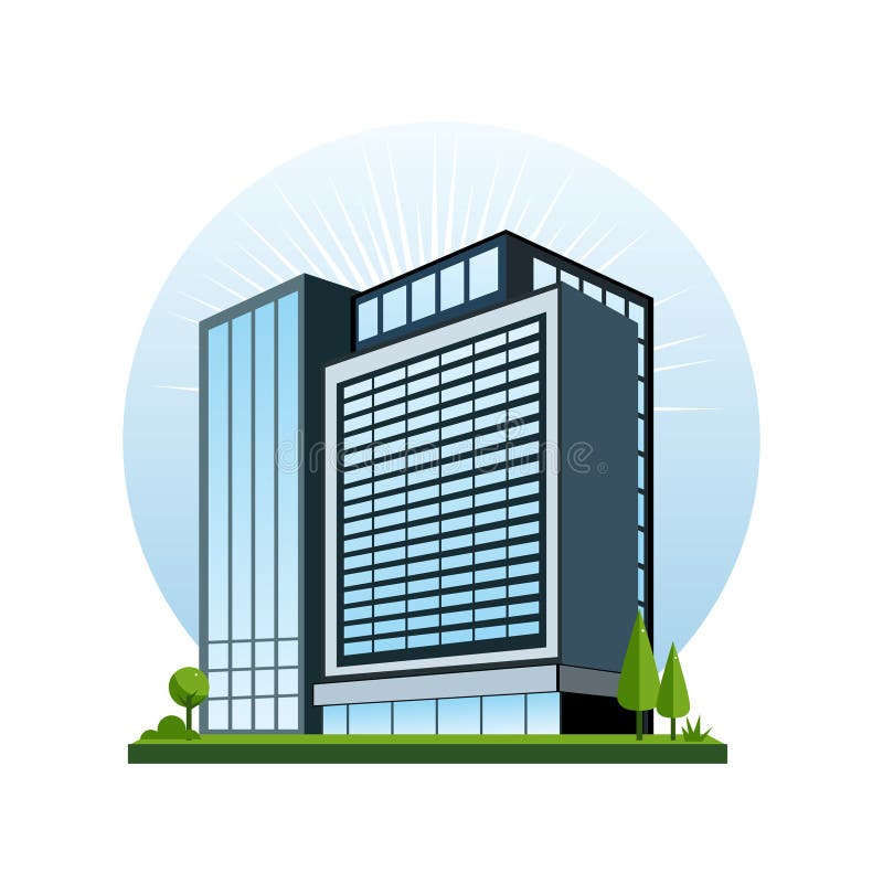 Modern Skyscraper Icon stock illustration. Illustration of business ...