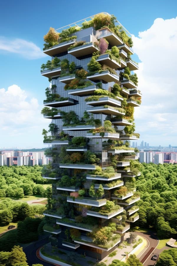 A Modern Skyscraper that Integrates Environmentally Friendly Features ...