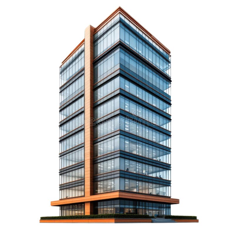 Modern Skyscraper Isolated on Transparent Background. Realistic 3d ...