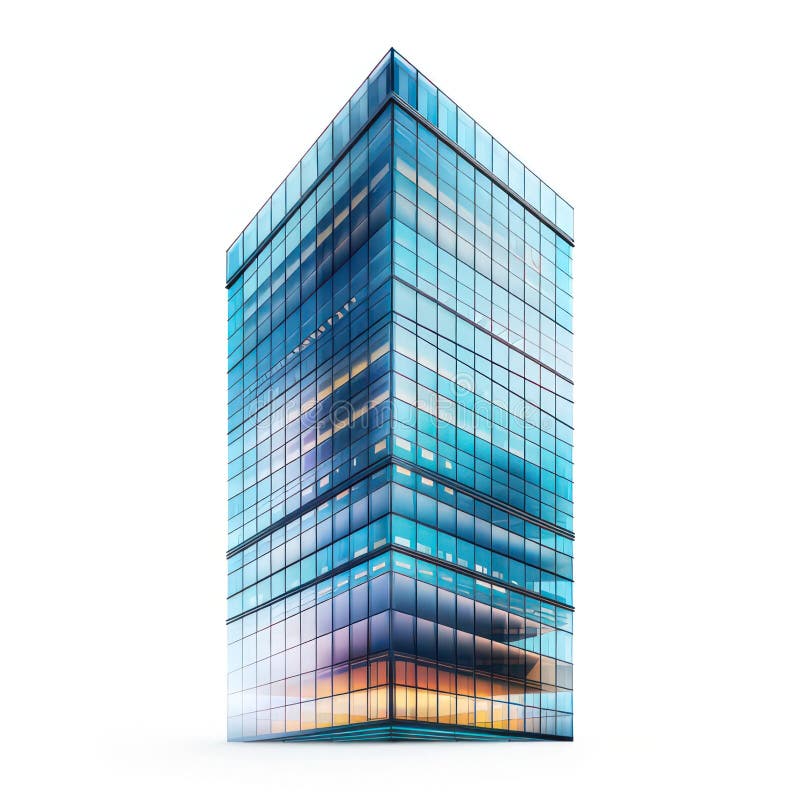 Modern Skyscraper Isolated on White Created with Generative AI. Big ...
