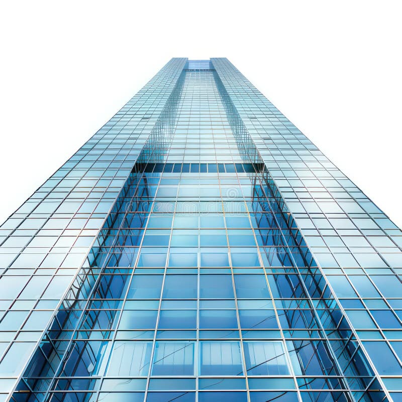 Modern Skyscraper Isolated on White Created with Generative AI. Big ...