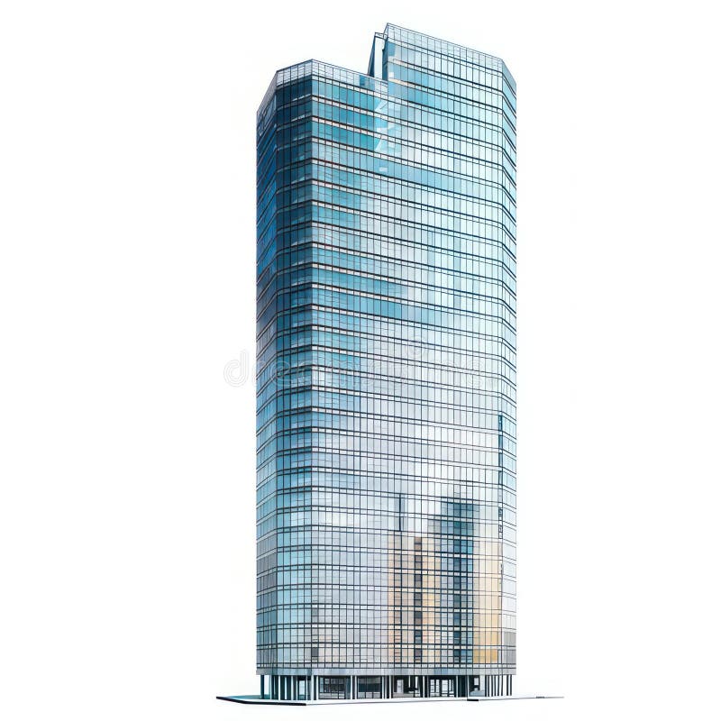Modern Skyscraper Isolated on White Created with Generative AI. Big ...
