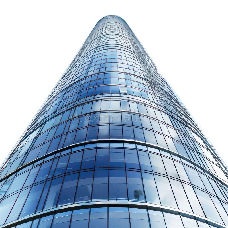 Modern Skyscraper Isolated on White Created with Generative AI. Big ...