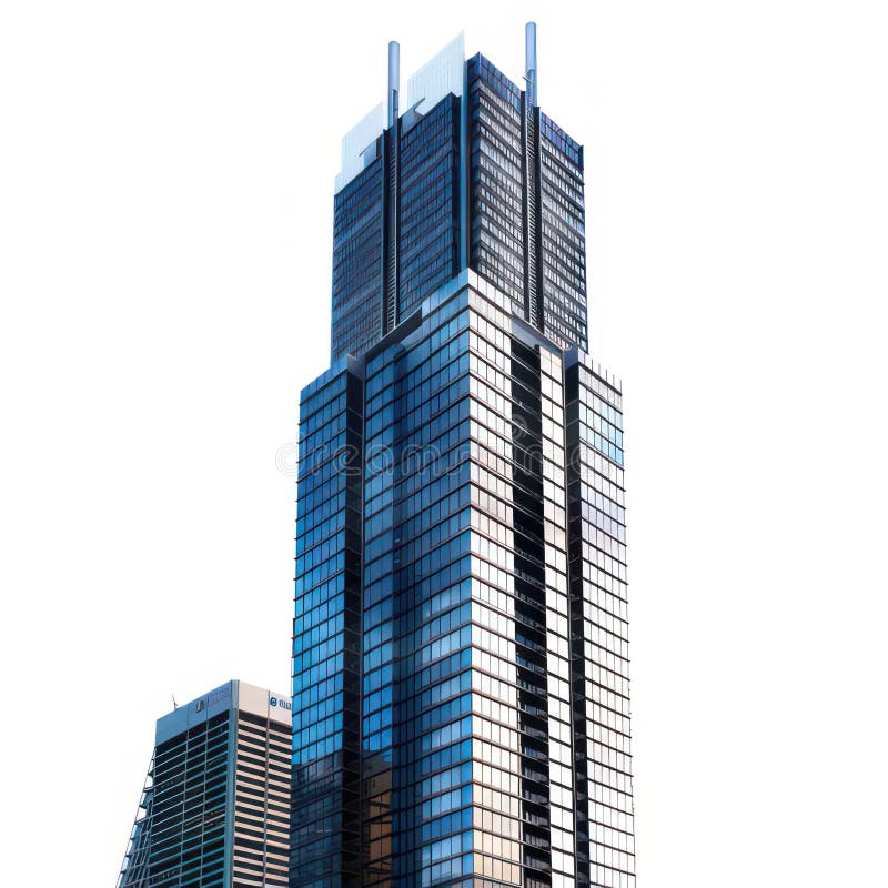 Modern Skyscraper Isolated on White Created with Generative AI. Big ...