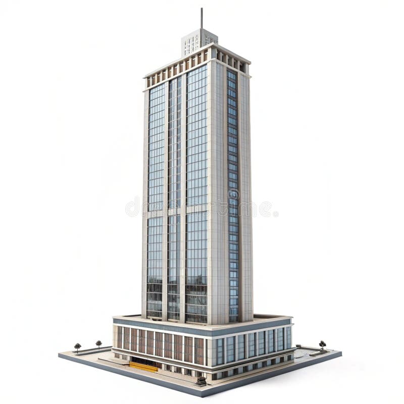 Modern skyscraper model stock illustration. Illustration of design ...