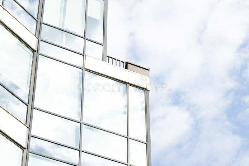 Modern Skyscraper Office Building External Side of Frame and Glass ...